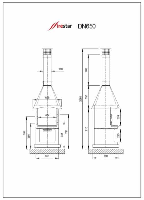 Gartenkamin DN 650 - Firestar Gartenkamine